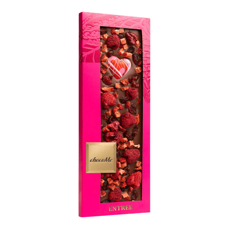 ChocoMe CHOCOLATE CON LECHE CON ARÁNDANO, FRESA, FRAMBUESA Y CORAZONES ...